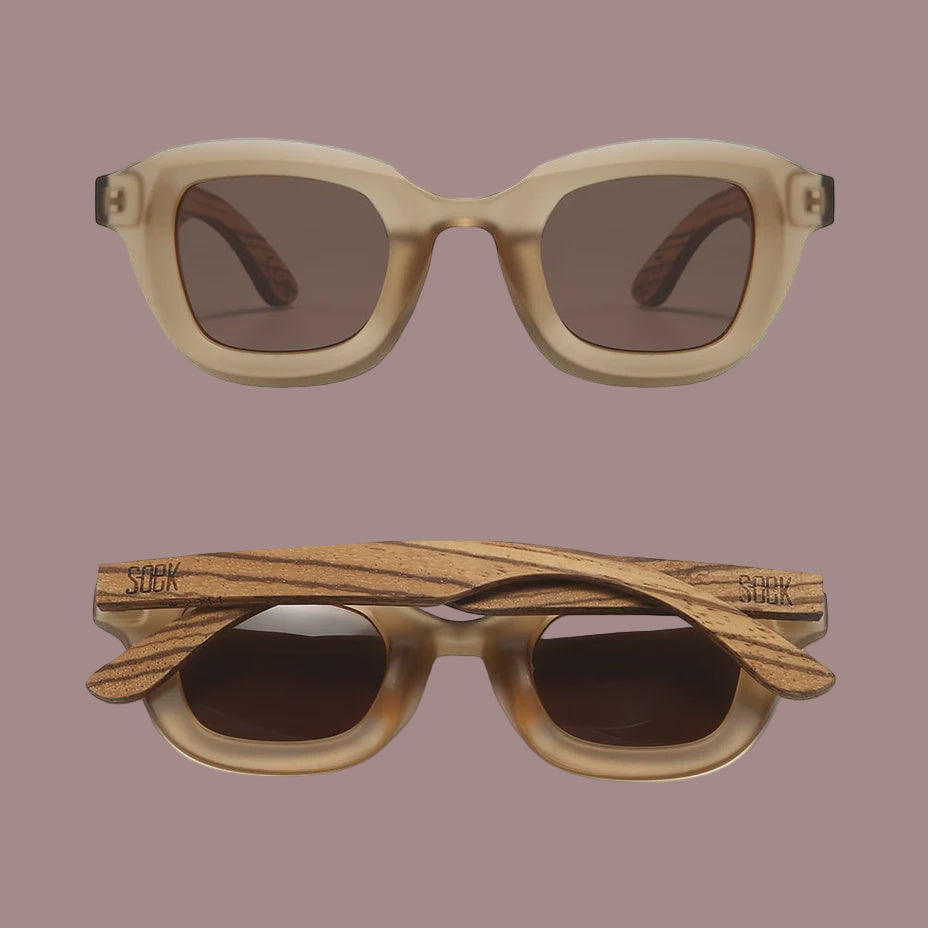 Soek Quest Whiskey Singlasses Polarised Walnut Arms – Shays Shoes